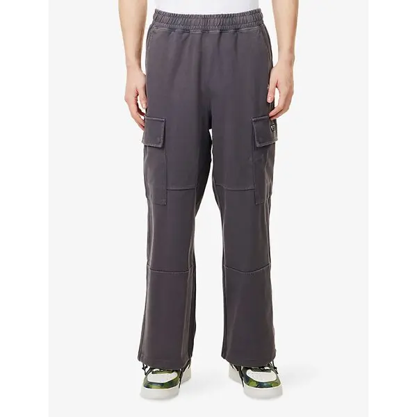 A BATHING APE Cargo Patch-pocket Cotton Jogging Bottoms