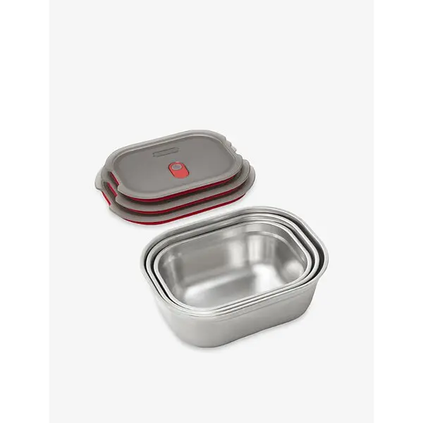 BLACK+BLUM Multifunction Meal Prep Stainless-steel Set Of Three Boxes