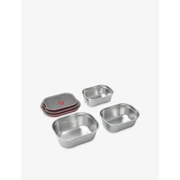 BLACK+BLUM Multifunction Meal Prep Stainless-steel Set Of Three Boxes