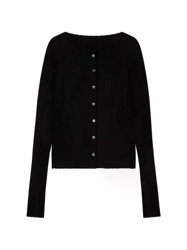 STUDIO TOMBOY Round-neck Ribbed Cardigan