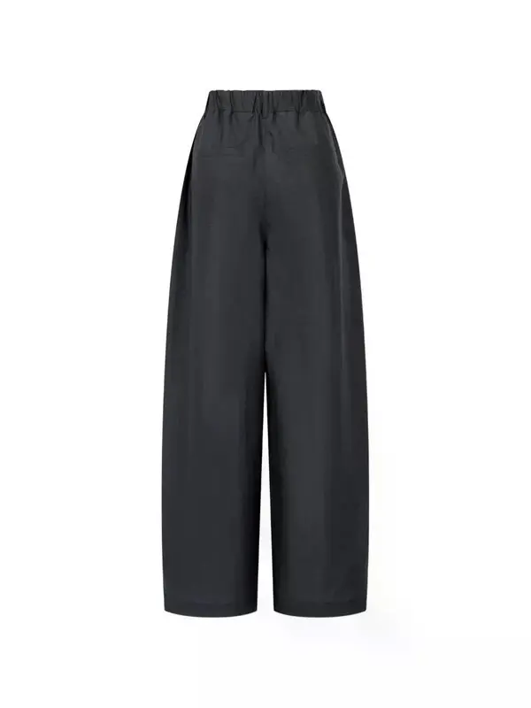 STUDIO TOMBOY Wide-leg Pleated Trousers - Grey