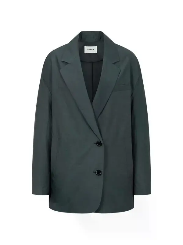 STUDIO TOMBOY Single-breasted Relaxed-fit Cotton Blazer