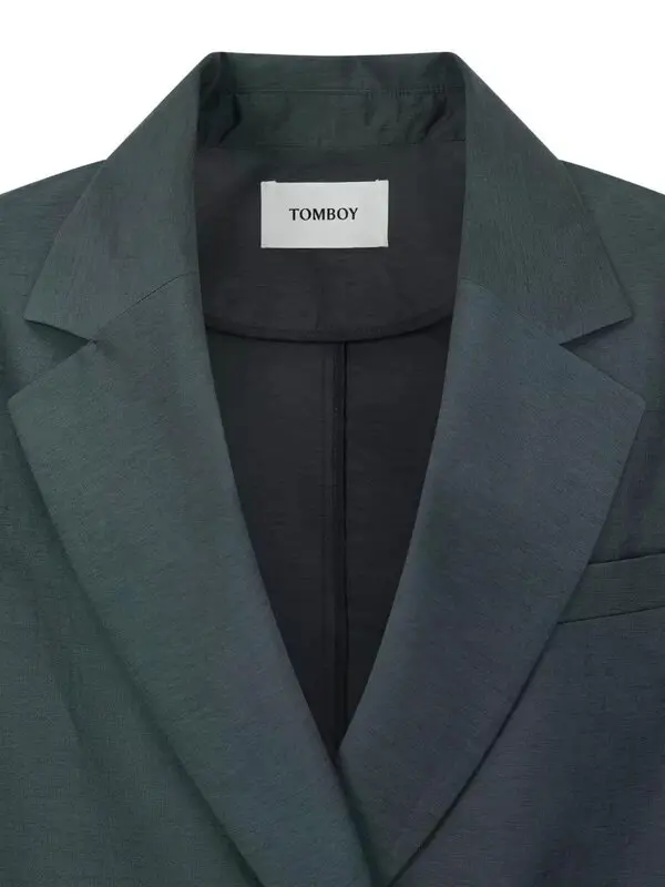 STUDIO TOMBOY Single-breasted Relaxed-fit Cotton Blazer