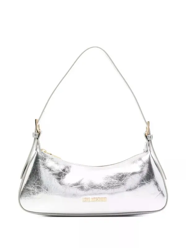 Moschino Logo Detail Shoulder Bag - Silver