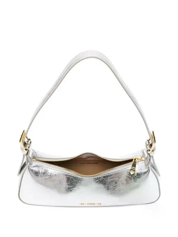 Moschino Logo Detail Shoulder Bag - Silver