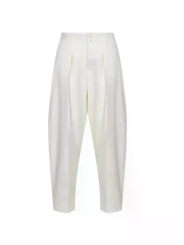 Jacquemus Moisson Double Button Pleated Trousers - White