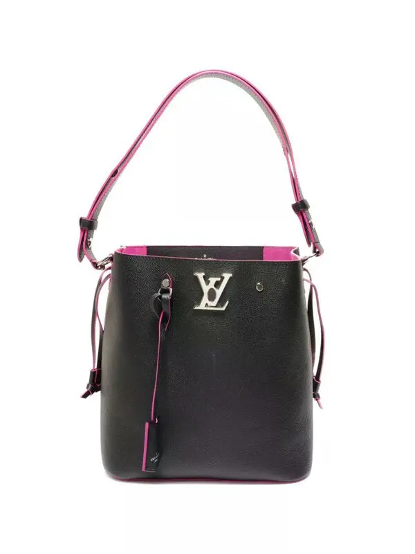 LOUIS VUITTON 2019 Lockme Logo Bucket Bag - Black