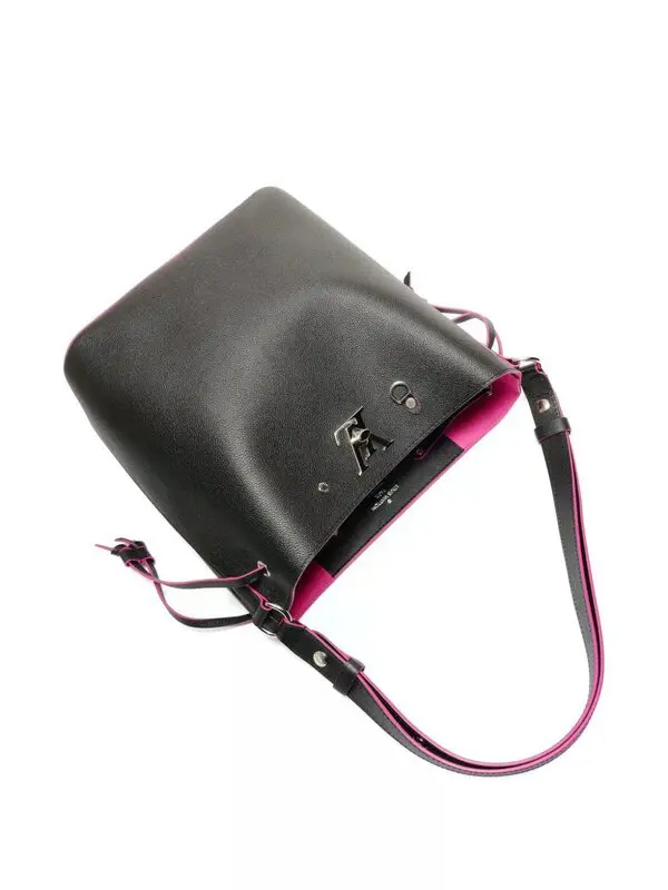 LOUIS VUITTON 2019 Lockme Logo Bucket Bag - Black