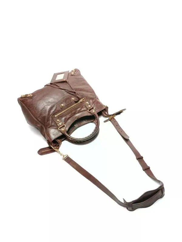 Balenciaga 1990-2000 Braided-handle Tote Bag - Brown