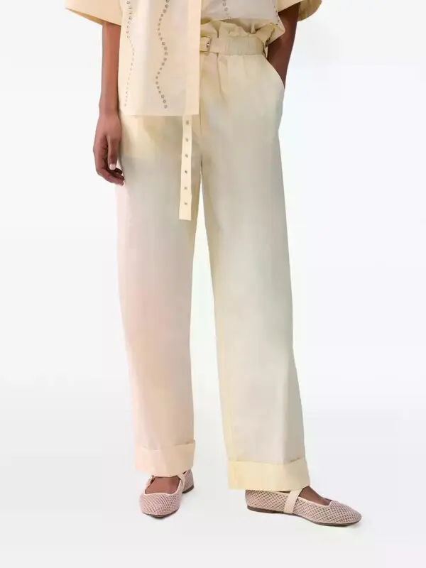 Liu Jo High-rise Cotton Trousers