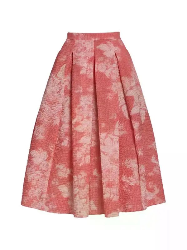 Erdem Floral-print Pleated Midi Skirt