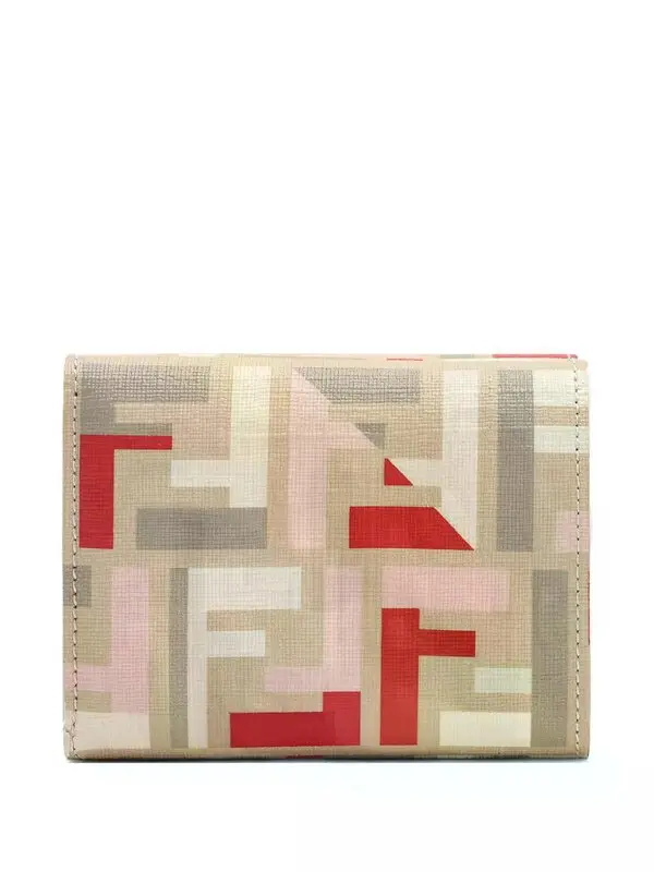 Fendi Geometric-pattern Wallet - Neutrals