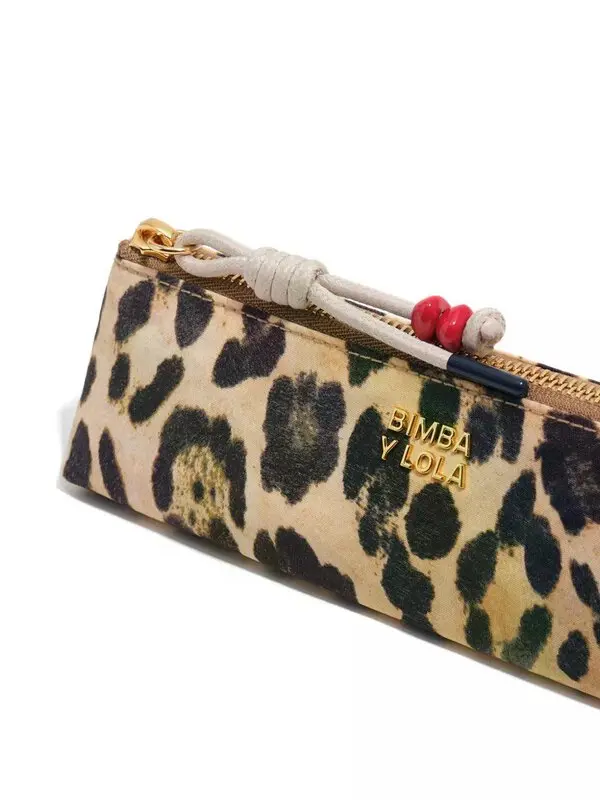 Bimba Y Lola Leopard Print Makeup Bag