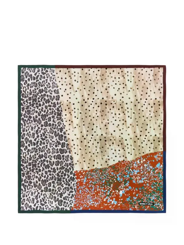 Bimba Y Lola Animal-pattern Scarf - Neutrals