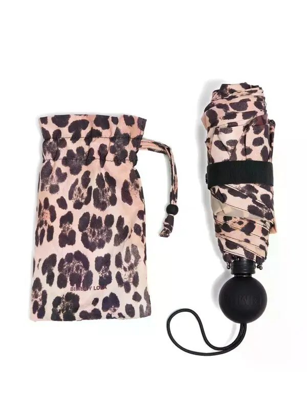 Bimba Y Lola Leopard-print Umbrella - Neutrals