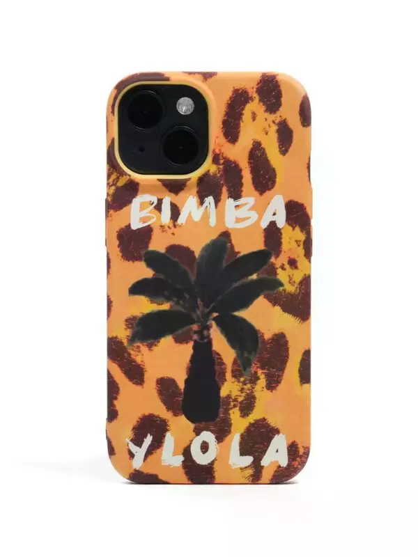 Bimba Y Lola Iphone 15 Animal-print Phone Case - Yellow