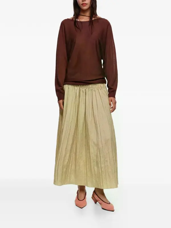 Bimba Y Lola Polka-dot Midi Skirt - Green