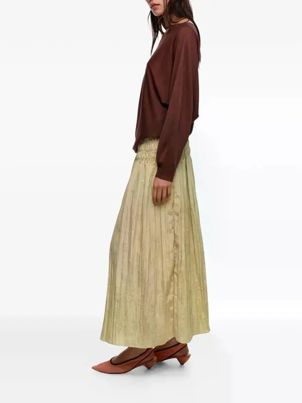 Bimba Y Lola Polka-dot Midi Skirt - Green