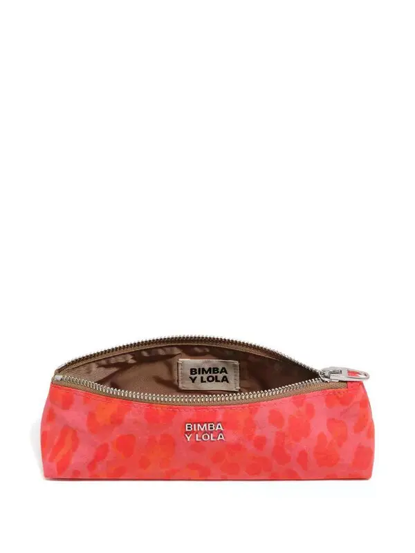Bimba Y Lola Leopard Print Zip Pouch