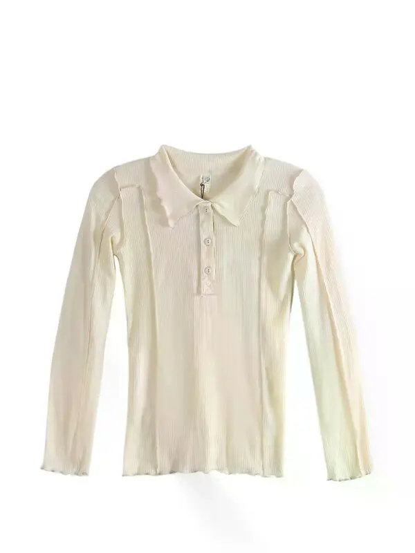 BASERANGE Omato Ruffled Polo Shirt