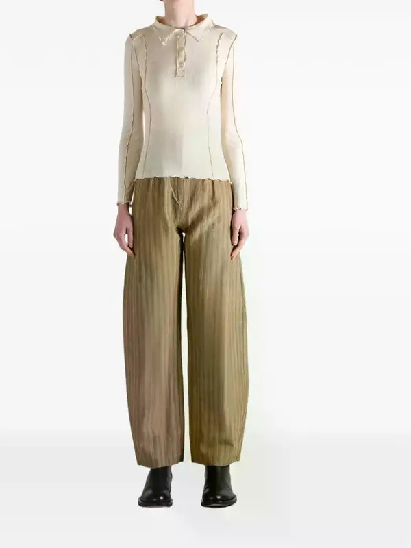 BASERANGE Omato Ruffled Polo Shirt