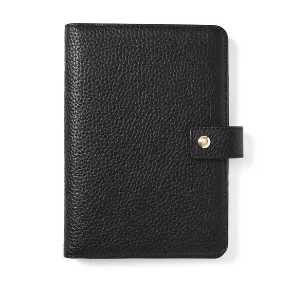ASPINAL OF LONDON Deluxe Family Travel Wallet In Pebble - Black