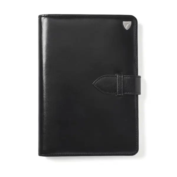 ASPINAL OF LONDON Deluxe Family Travel Wallet In Pebble - Black