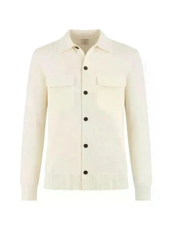 Eleventy Patch-pocket Button Shirt Jacket