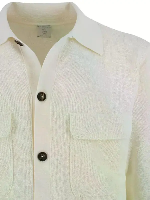 Eleventy Patch-pocket Button Shirt Jacket