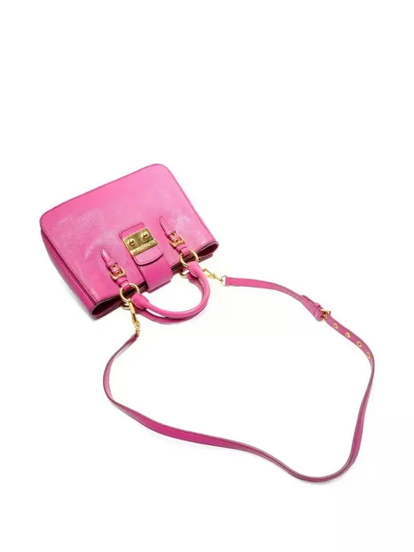 Miu Miu 2010s Madras Tote Bag - Pink