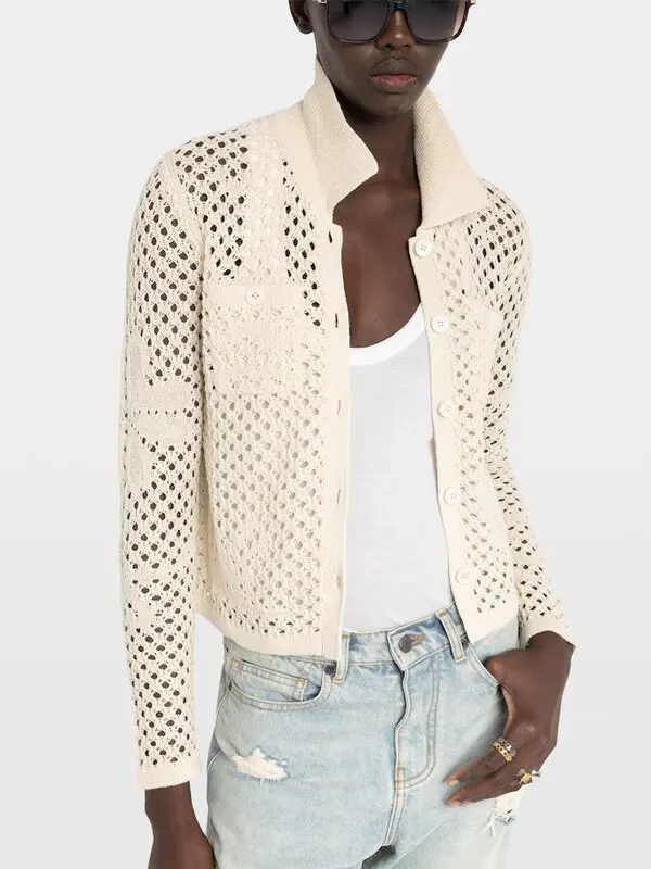 Zadig&Voltaire Voltyz Crocheted Cardigan - Ecru