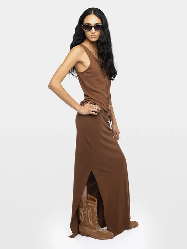 Zadig&Voltaire Lace-up Detail Long Skirt - Coconut