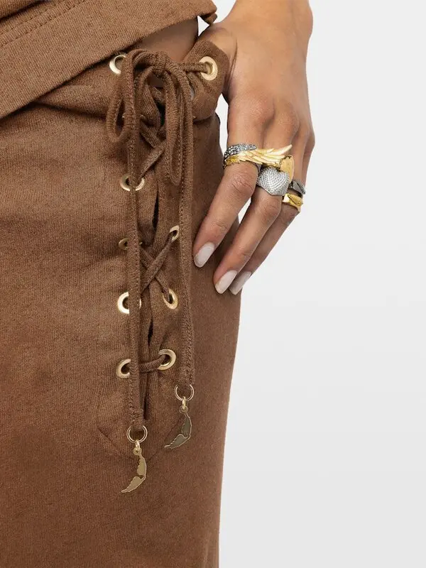Zadig&Voltaire Lace-up Detail Long Skirt - Coconut