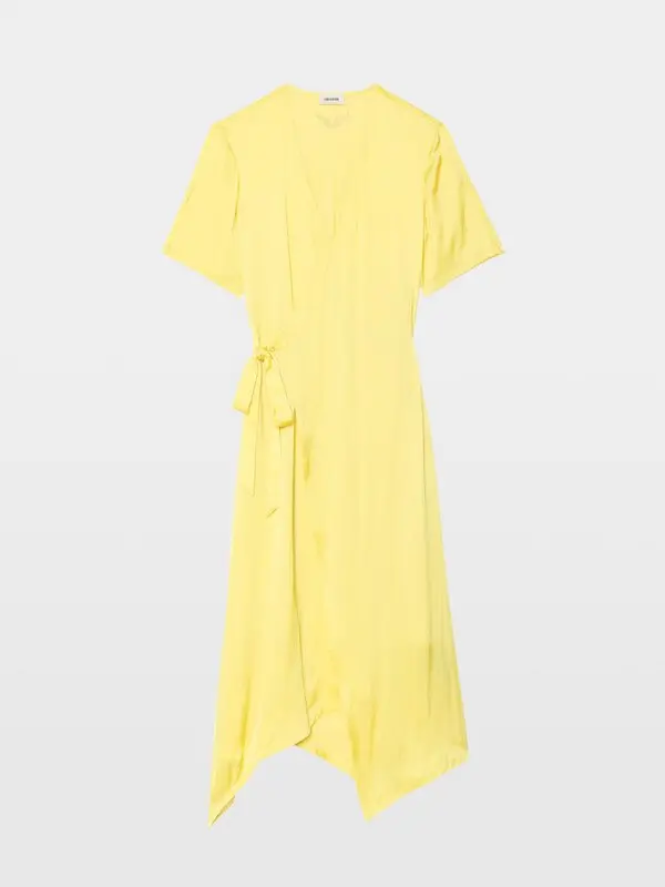 Zadig&Voltaire Reforme Japanese Satin Midi Dress - Banana