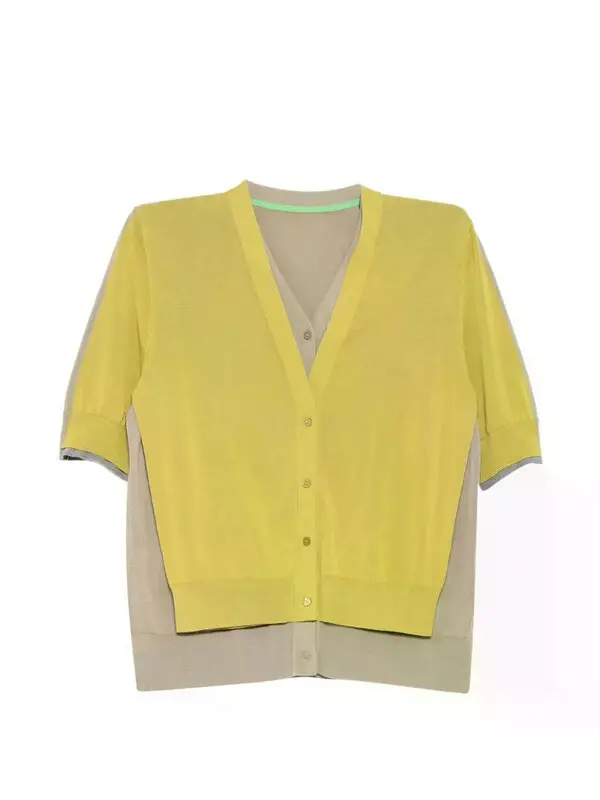 JNBY V-neck Layered Cardigan