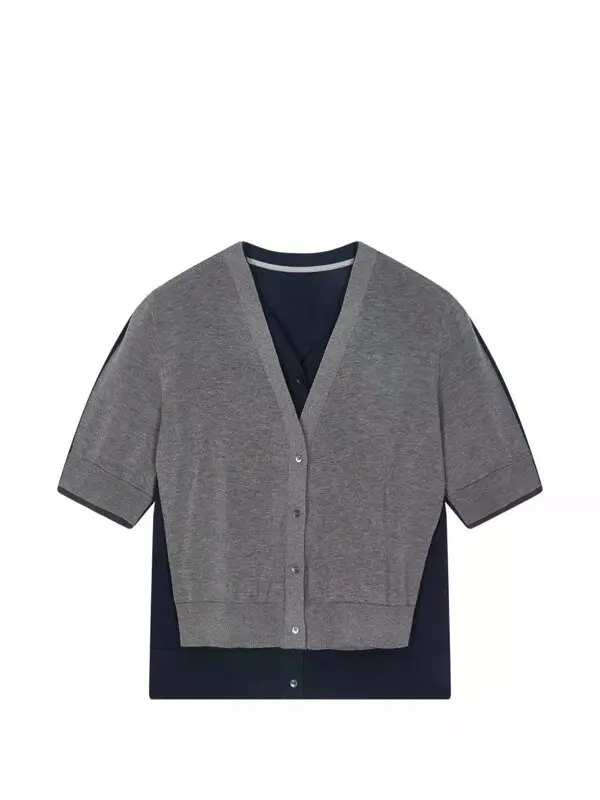 JNBY Layered V-neck Cardigan - Grey