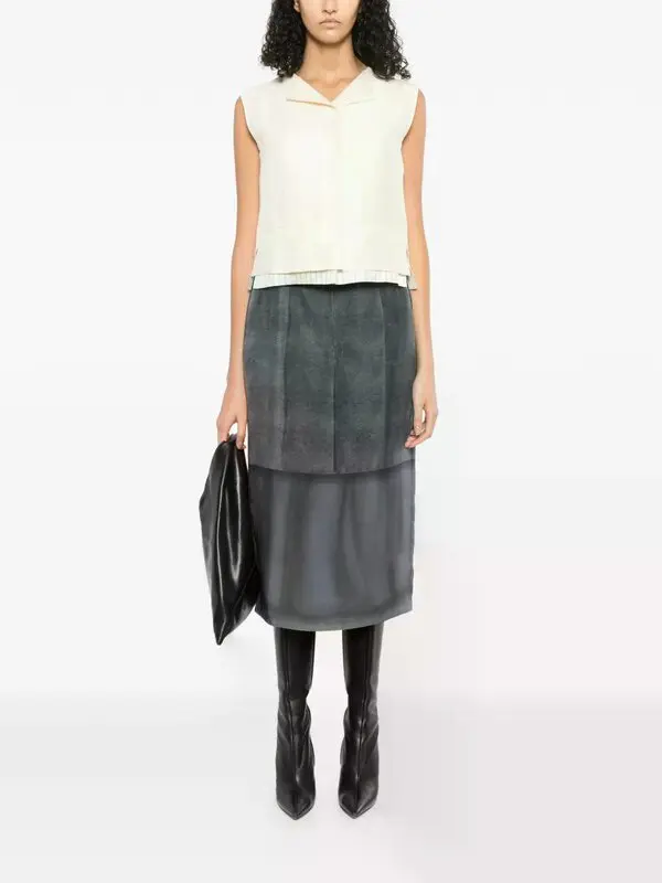 JNBY Contrast-tone Midi Skirt