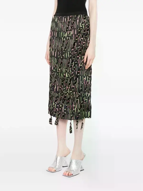 JNBY Geometric-print Midi Skirt