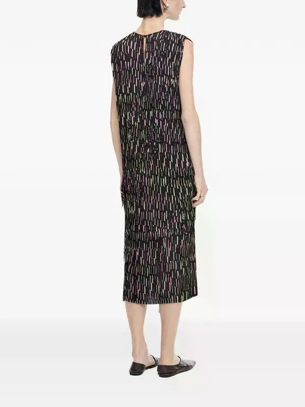 JNBY Geometric-print Midi Skirt - Black