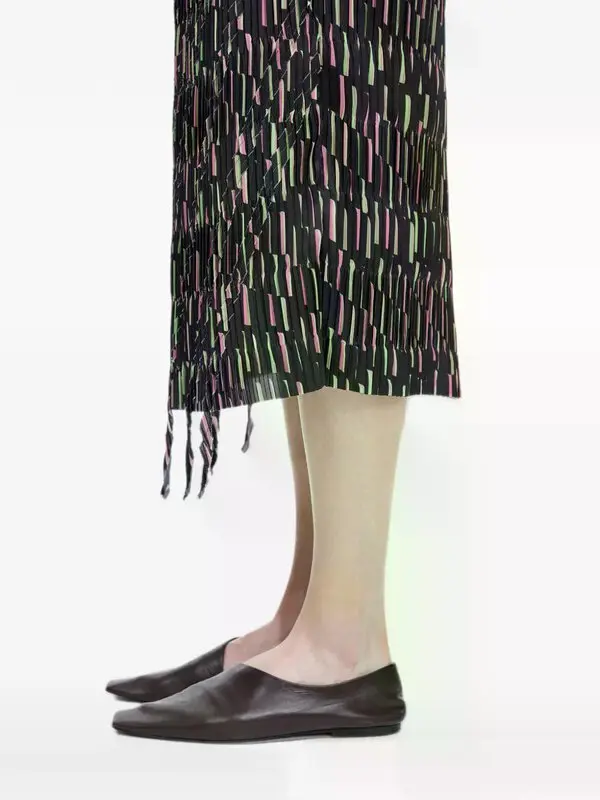 JNBY Geometric-print Midi Skirt - Black