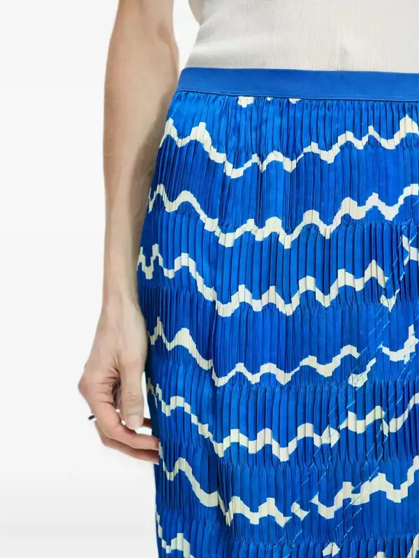 JNBY Pleated Fringed Skirt - Blue