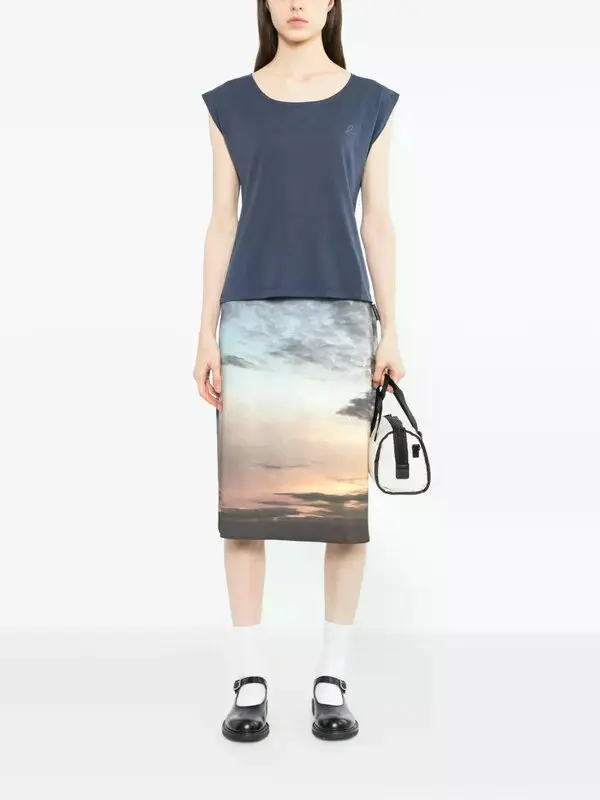 AGNES B. Graphic Print T-shirt - Blue