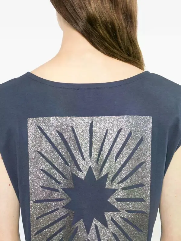 AGNES B. Graphic Print T-shirt - Blue