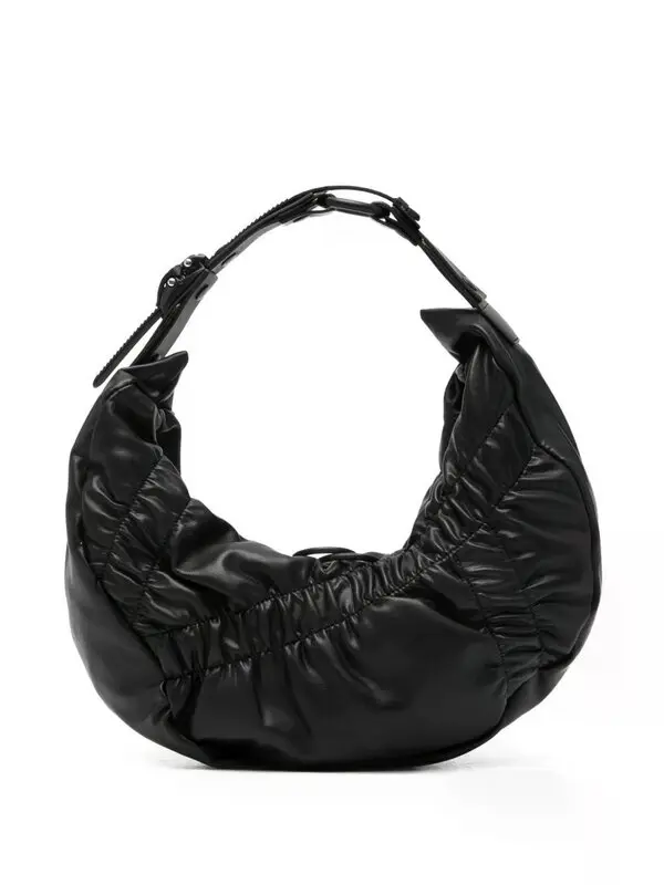 INNERRAUM Small Crunch Half-moon Messenger Bag - Black