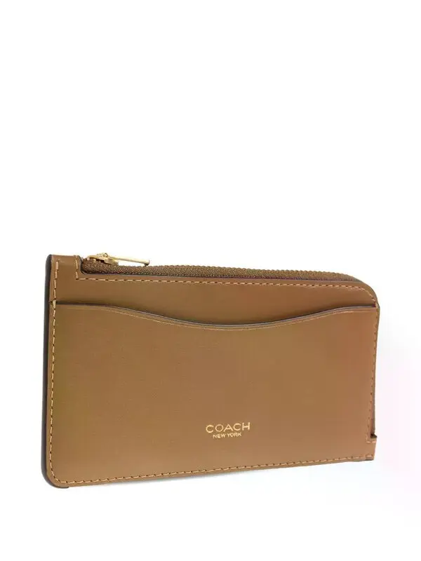 COACH Zipped Leather Cardholder - Neutrals