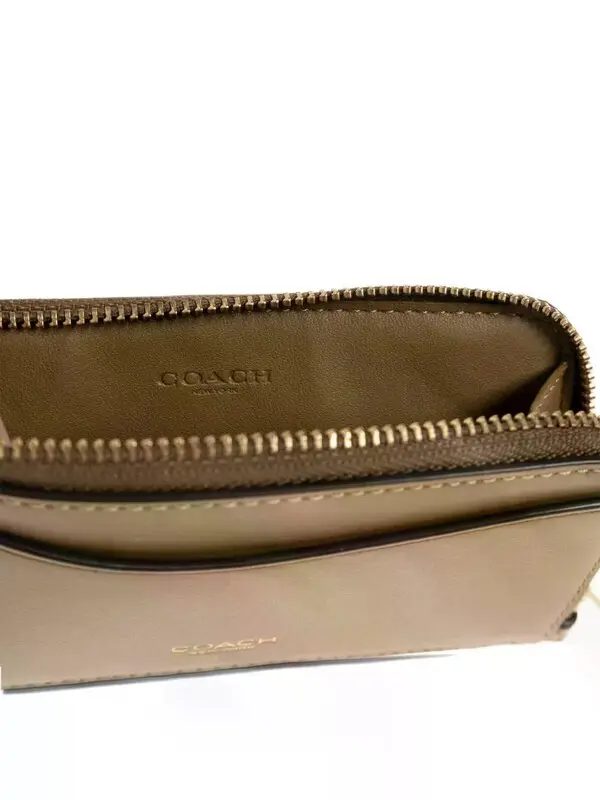 COACH Zipped Leather Cardholder - Neutrals
