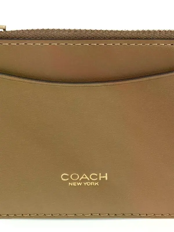 COACH Zipped Leather Cardholder - Neutrals
