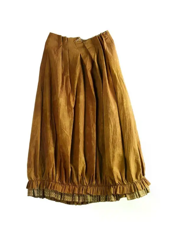 COMMUNS Pleated Skirt With Ruffled Hem