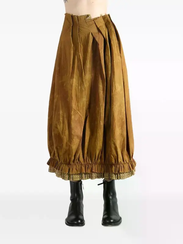 COMMUNS Pleated Skirt With Ruffled Hem