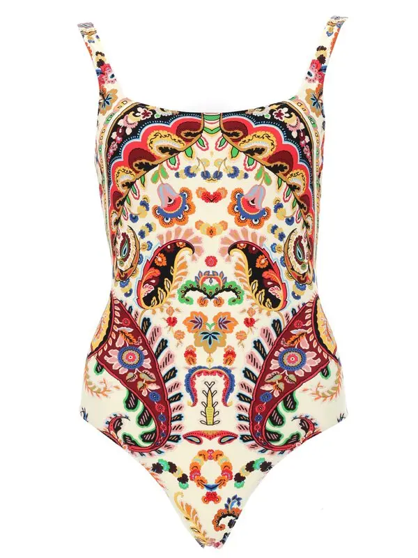 Etro Floral Paisley Print One-piece Swimsuit - Multicolour
